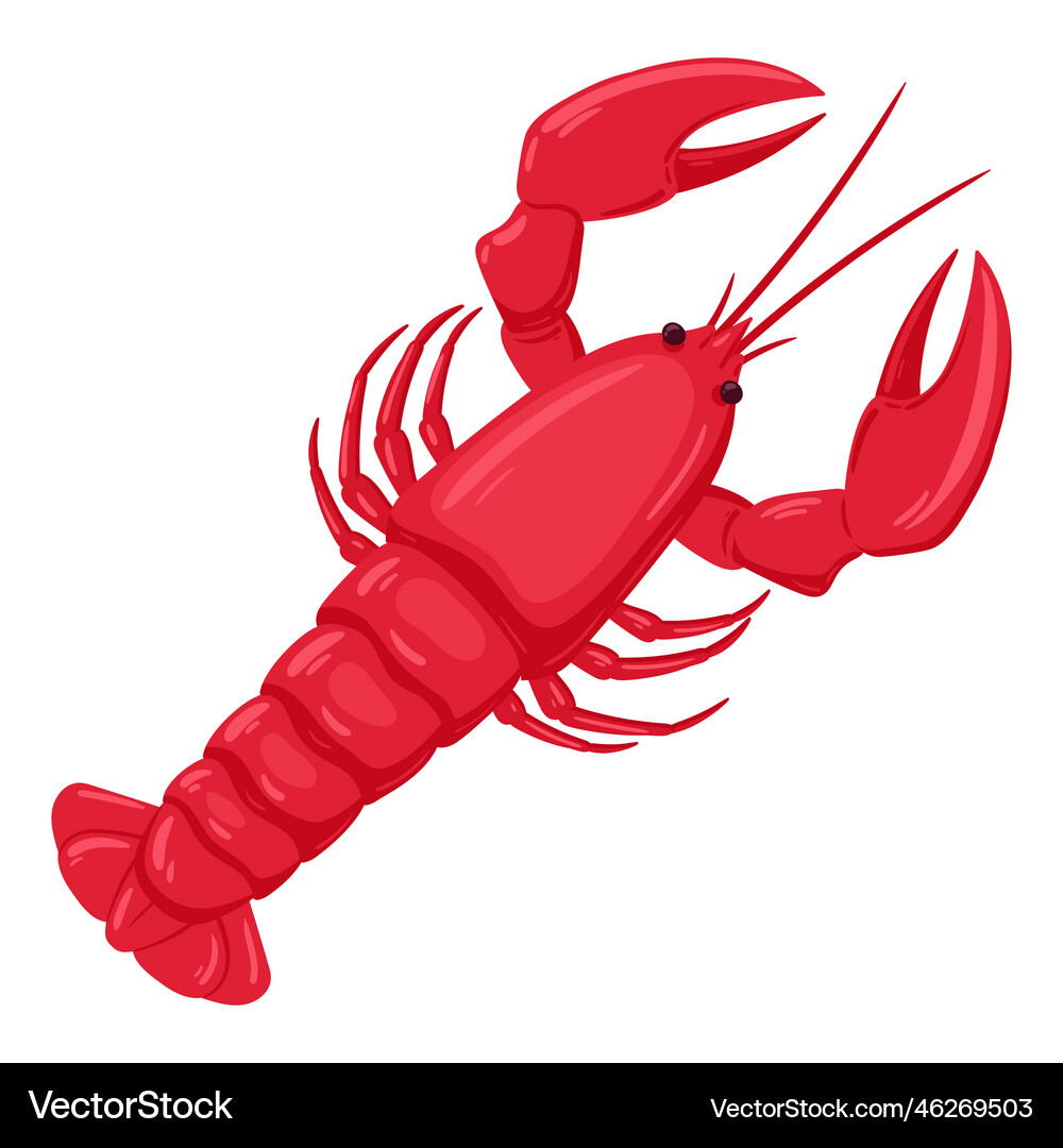 Cartoon Seafood Crustacean Royalty Free Vector Image