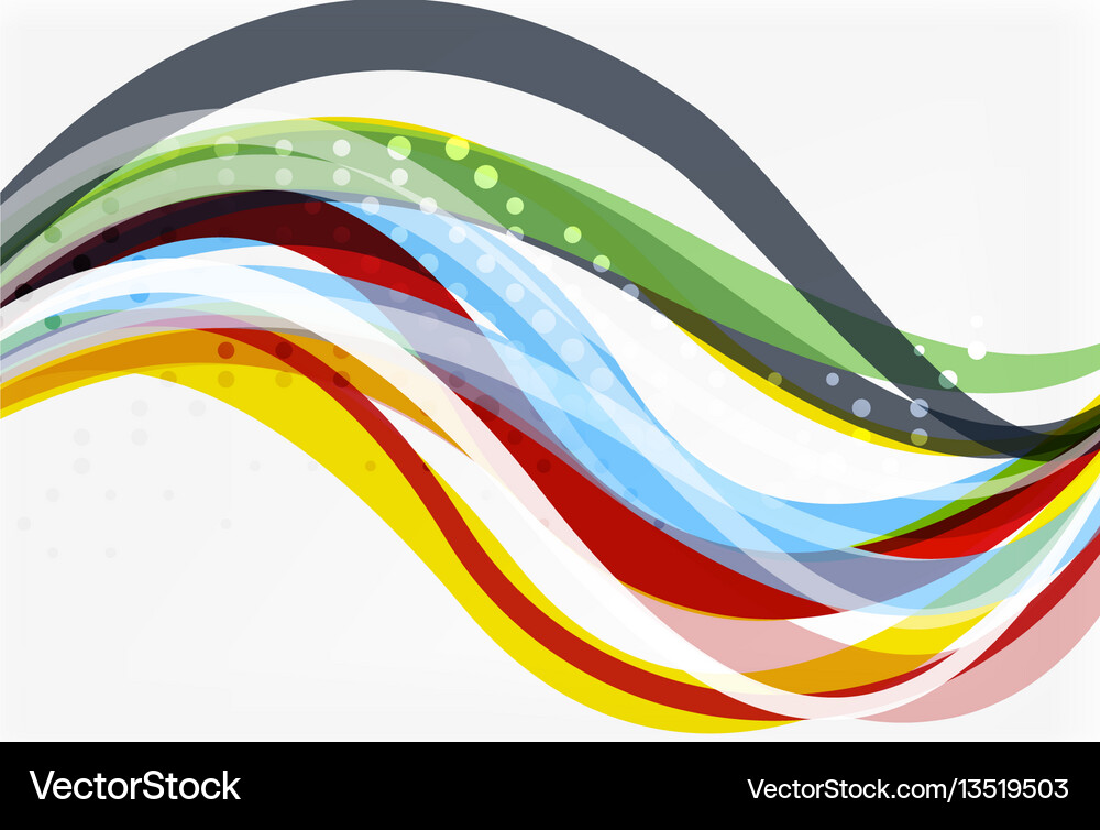 Colorful flowing wave abstract background Vector Image