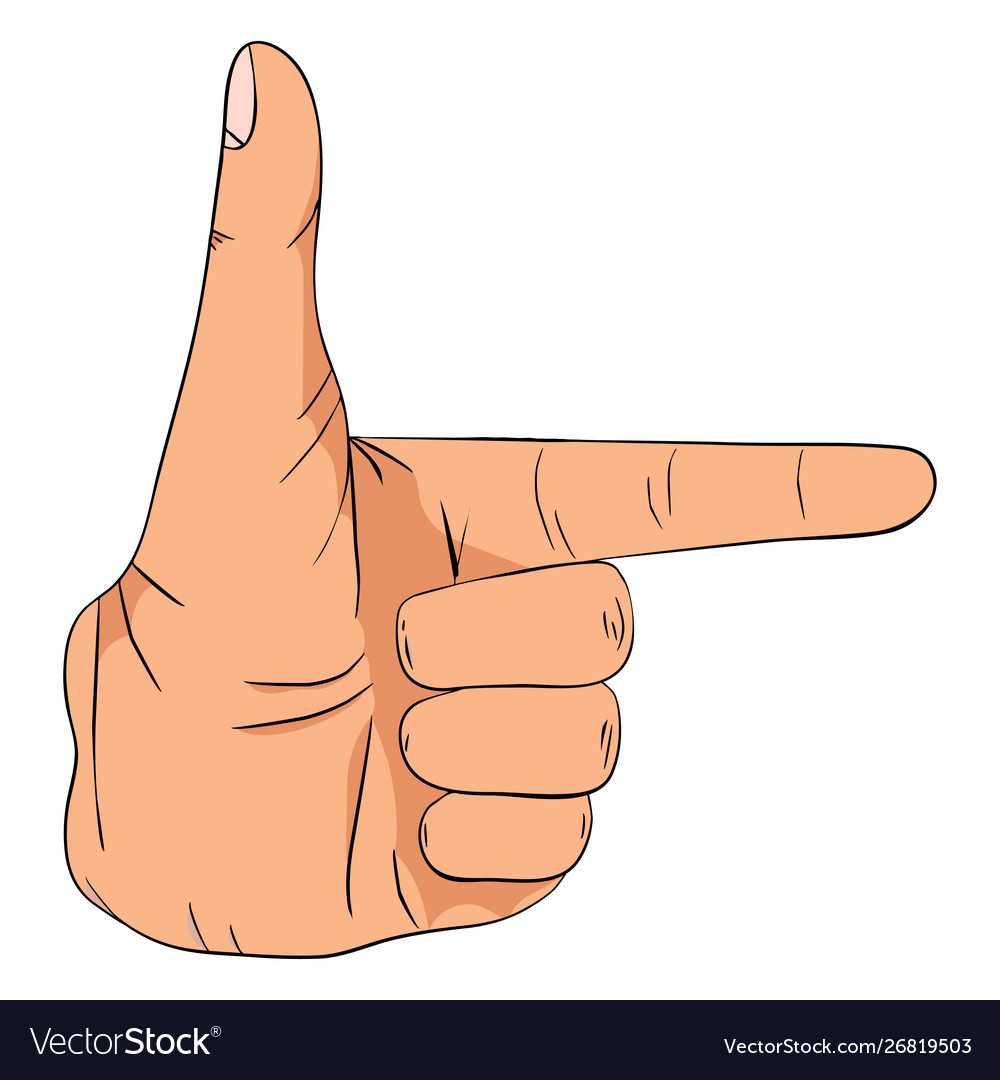 Hand gesture with forefinger Royalty Free Vector Image