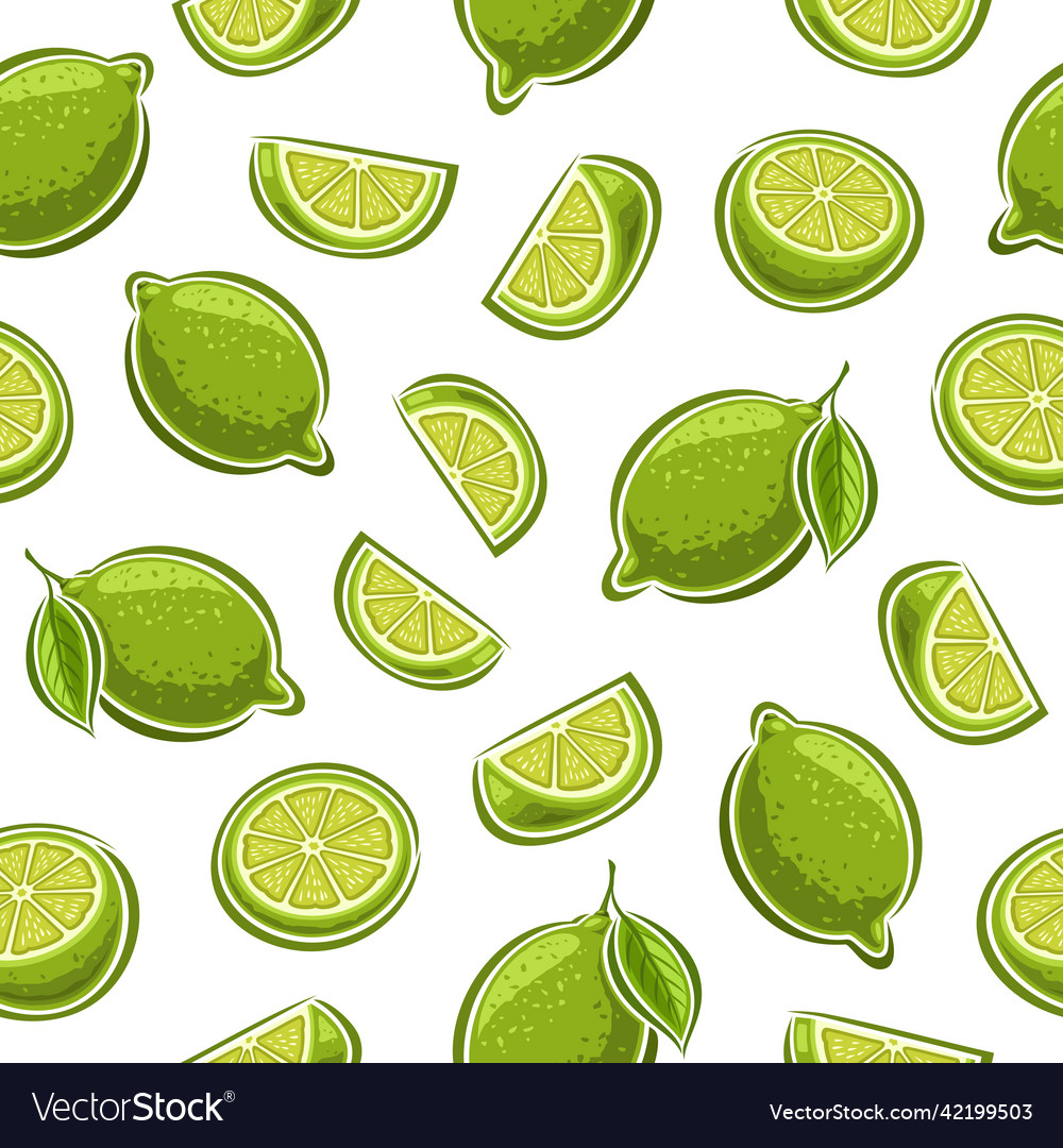 Lime seamless pattern Royalty Free Vector Image