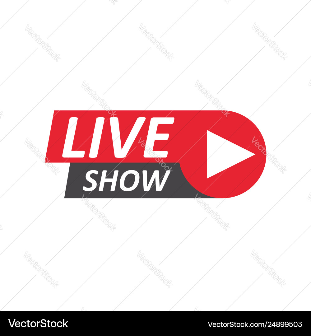 Live show sign emblem logo Royalty Free Vector Image