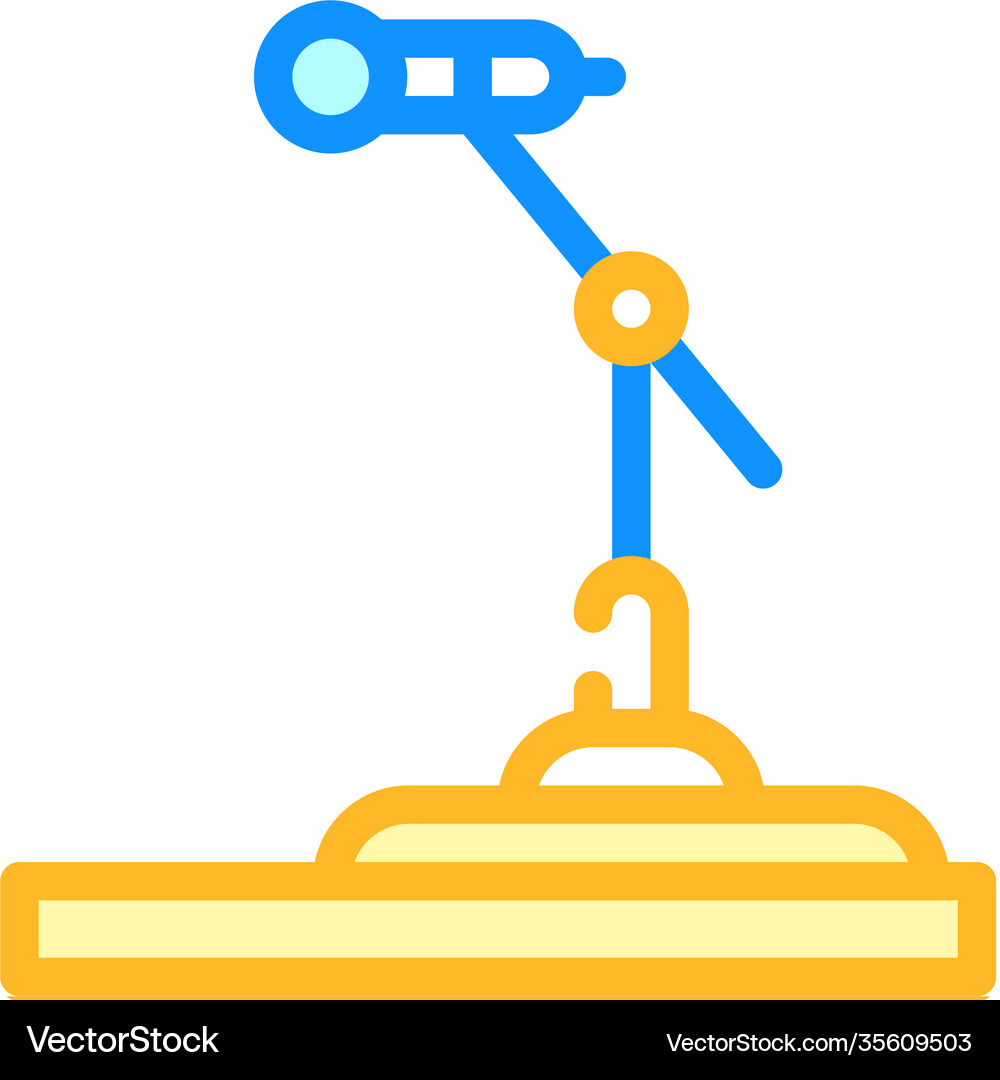 Microphone on stand for speech toast color icon Vector Image