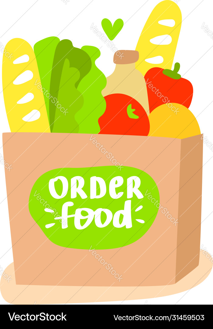 Order food online delivery Royalty Free Vector Image