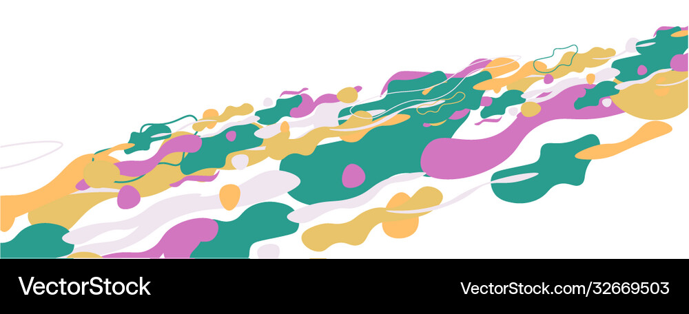 Trendy liquid style shapes abstract design Vector Image