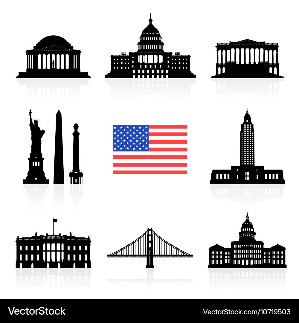 Usa travel icon Royalty Free Vector Image - VectorStock