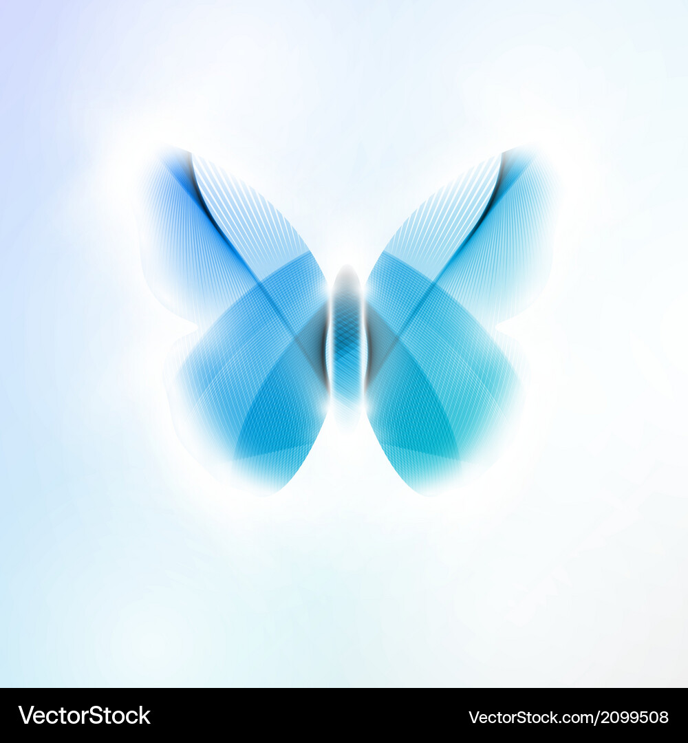 Abstract butterfly futuristic in light background Vector Image