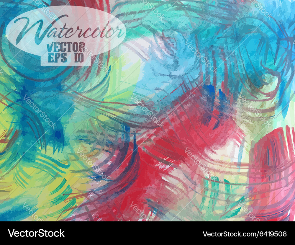 Abstract colorful watercolor Royalty Free Vector Image