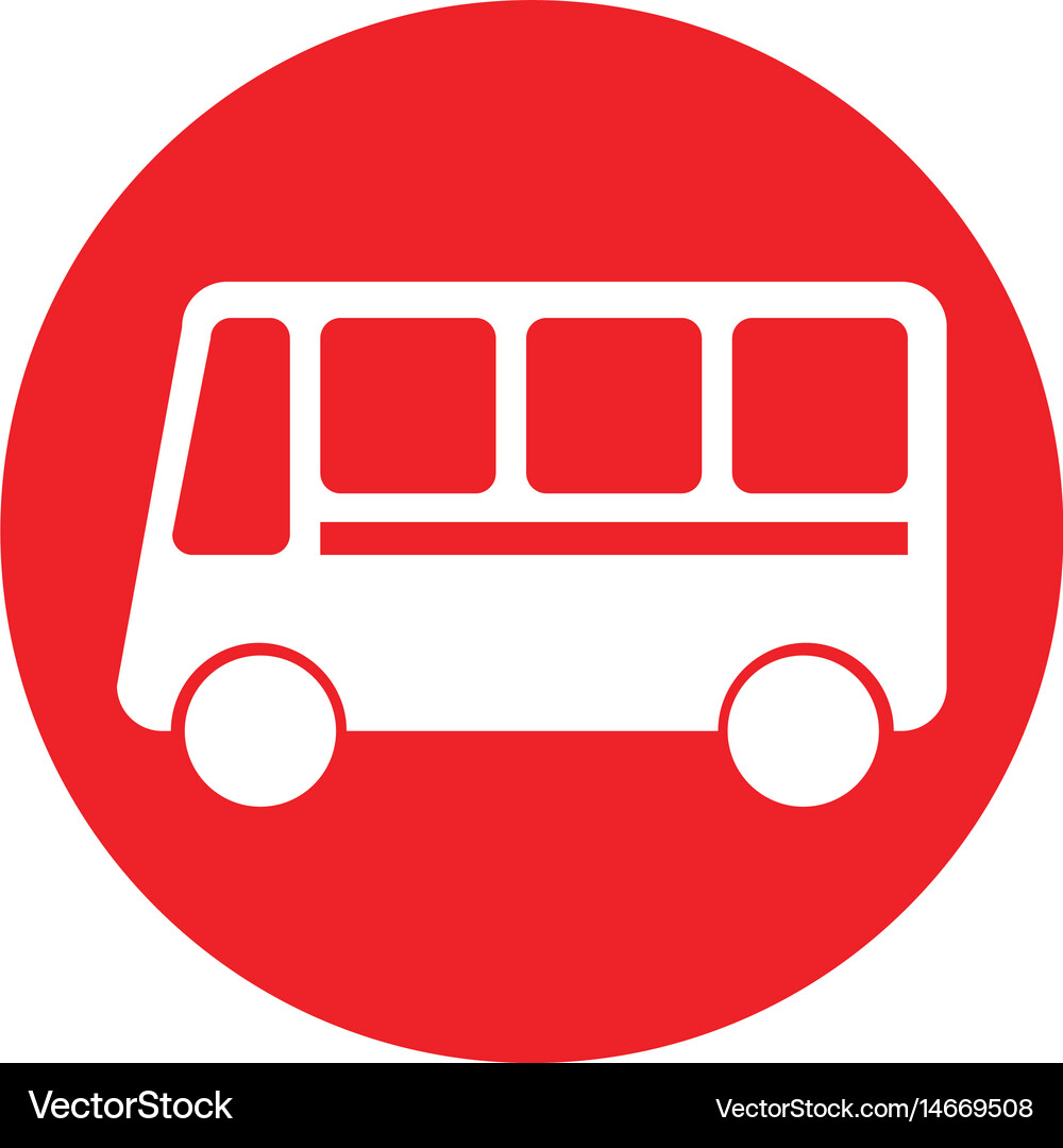 Bus transport vehicle icon Royalty Free Vector Image