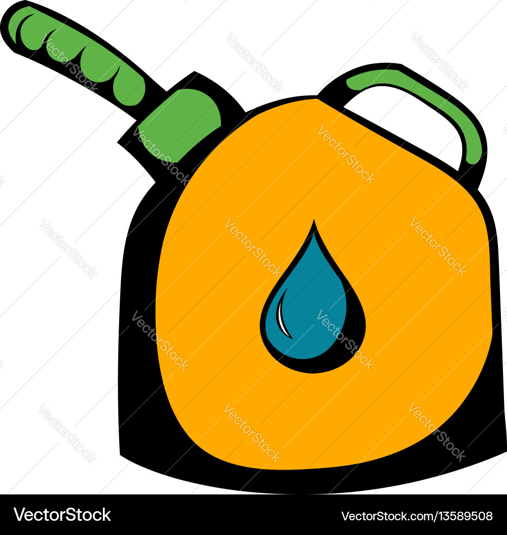 Jerrycan with flexi pipe spout icon cartoon Vector Image