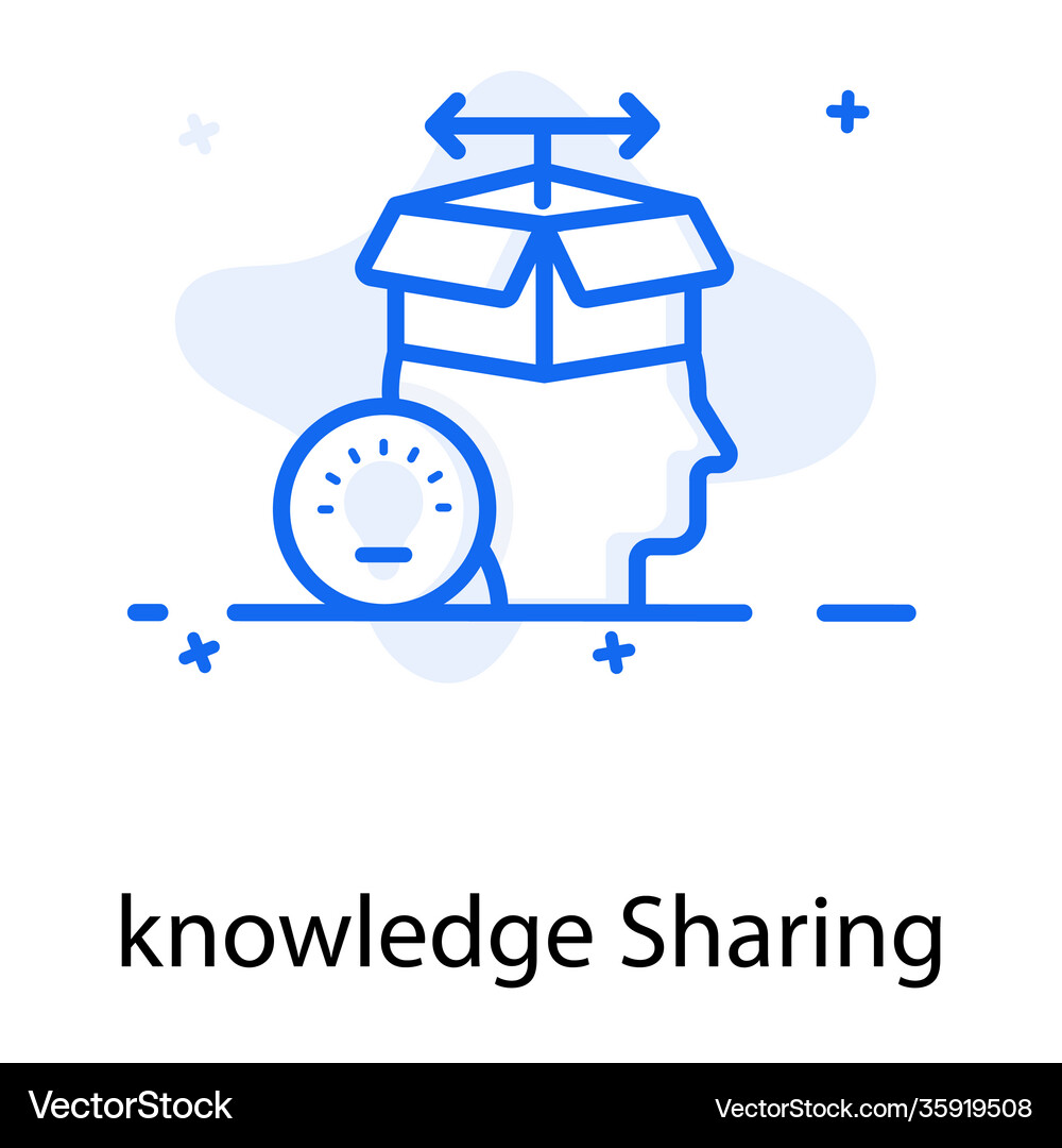 Knowledge Sharing Royalty Free Vector Image Vectorstock