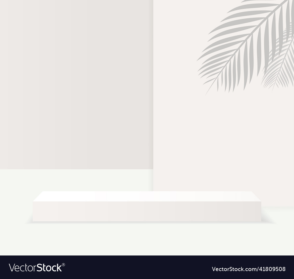 Rectangular white stage podium Royalty Free Vector Image