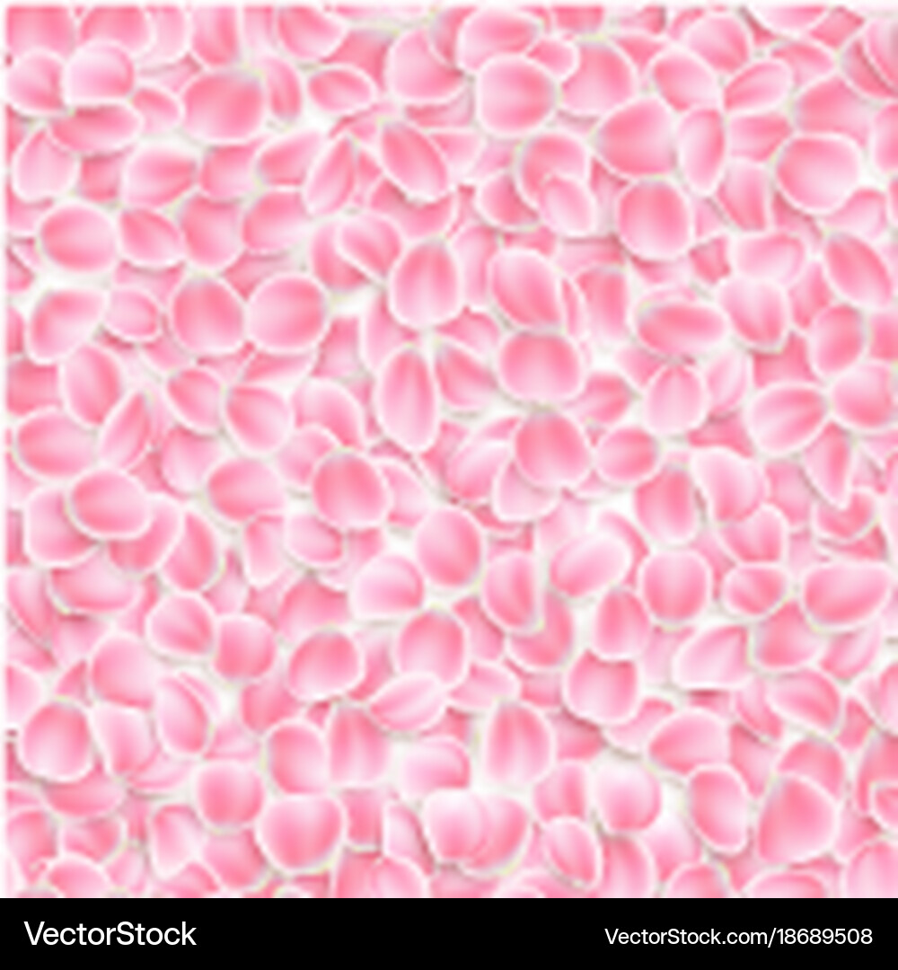 Seamless pattern made of pink sakura petals eps Vector Image