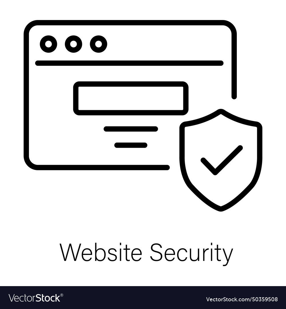 Website security Royalty Free Vector Image - VectorStock