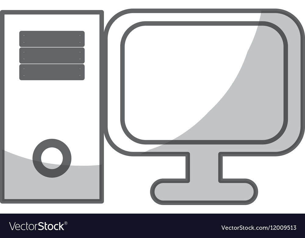 Computer device icon Royalty Free Vector Image