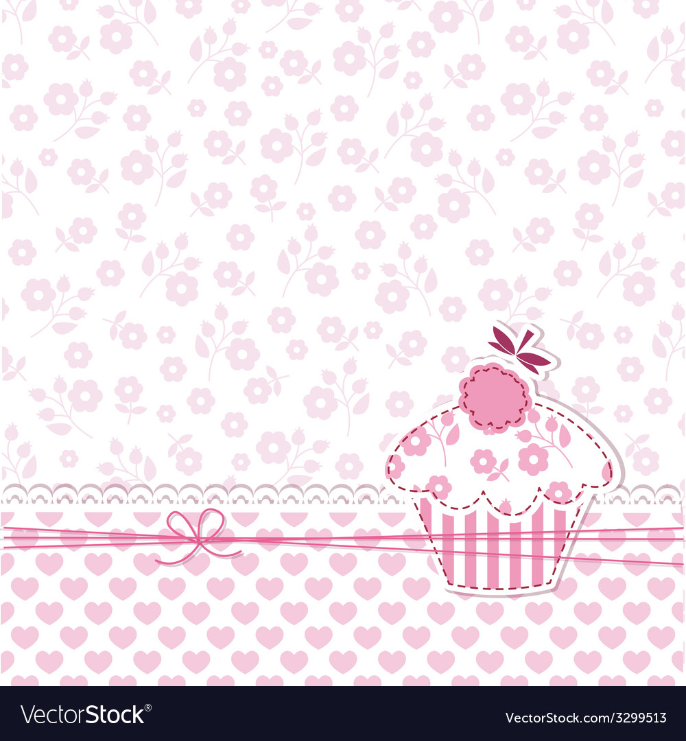 Cupcake background Royalty Free Vector Image - VectorStock
