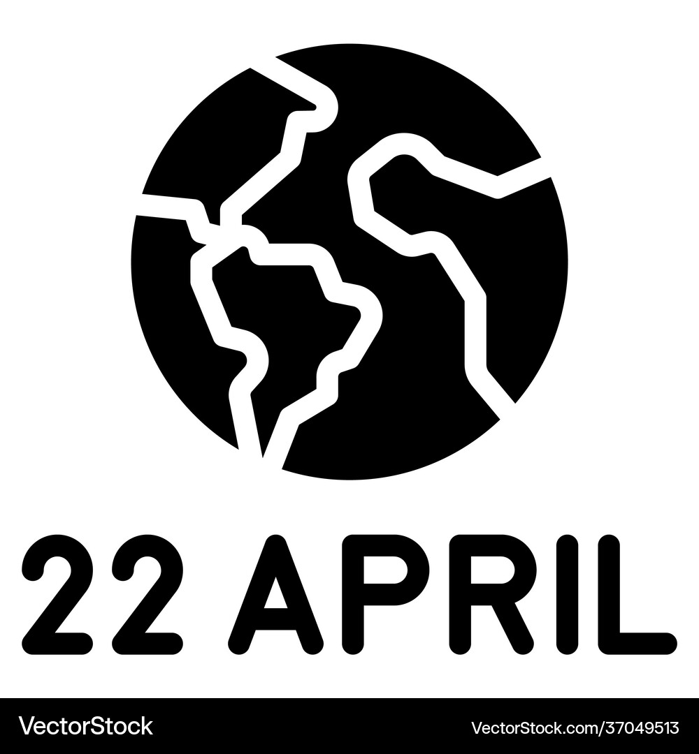 Earth day 22 april icon related Royalty Free Vector Image