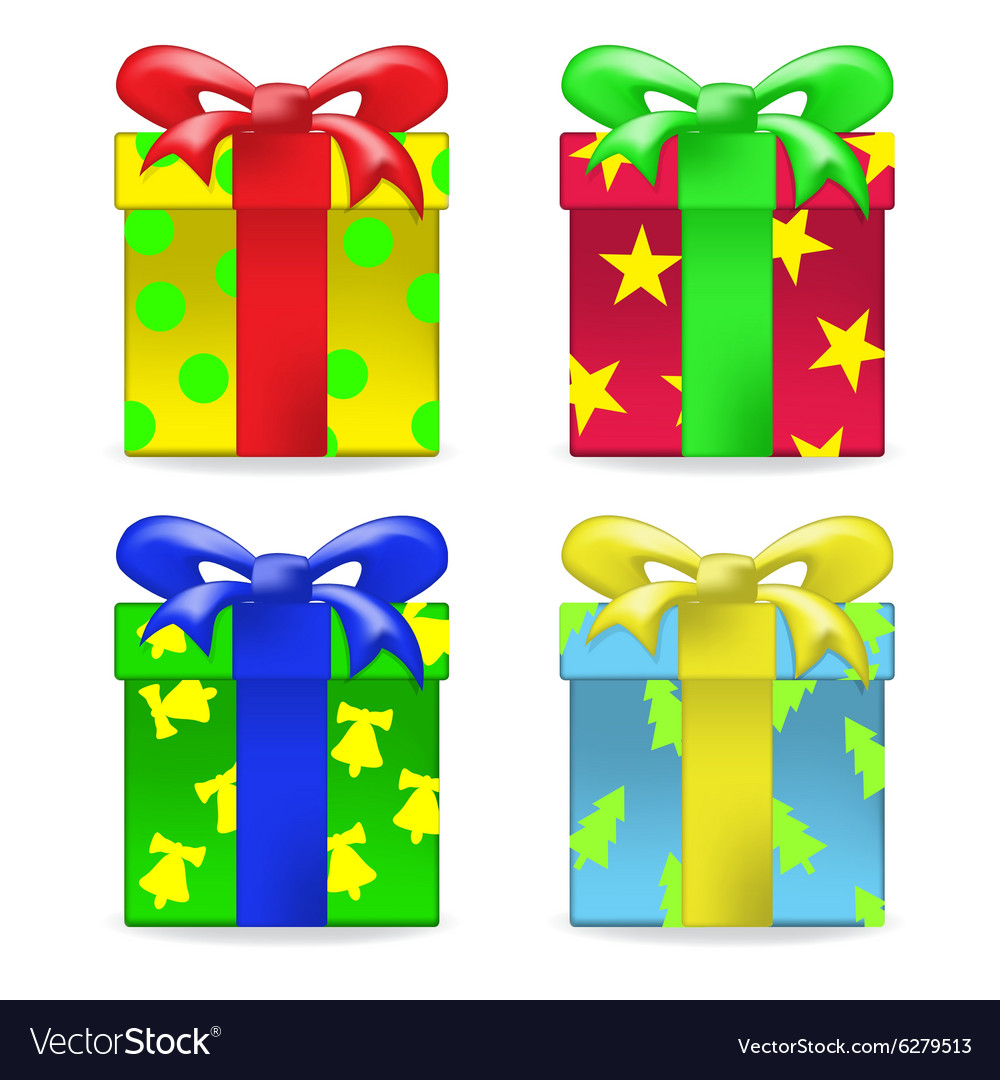 Gift box set Royalty Free Vector Image - VectorStock