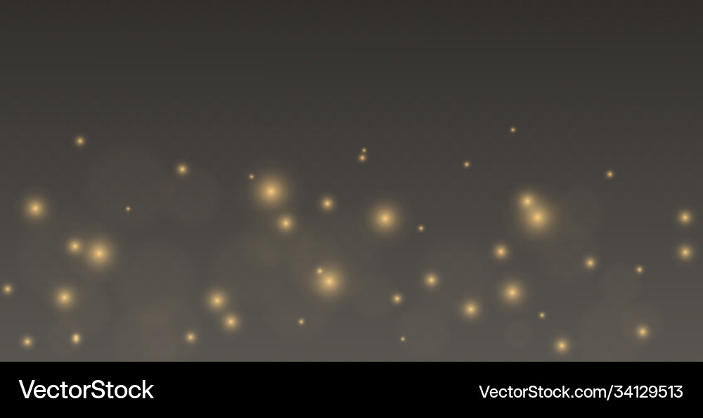 Golden sparks glitter light effect ssparkles Vector Image