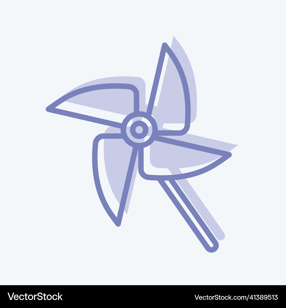 Icon toy fan - two tone style - simple Royalty Free Vector