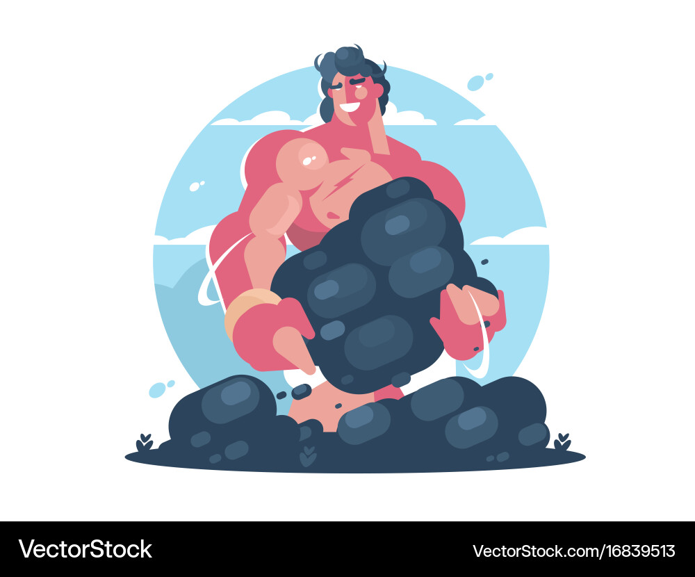 Mythological character hercules Royalty Free Vector Image