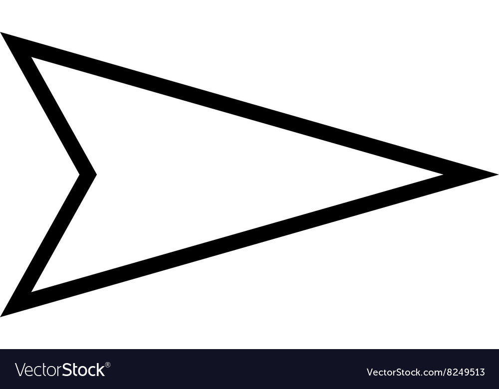 Pointer right outline icon Royalty Free Vector Image