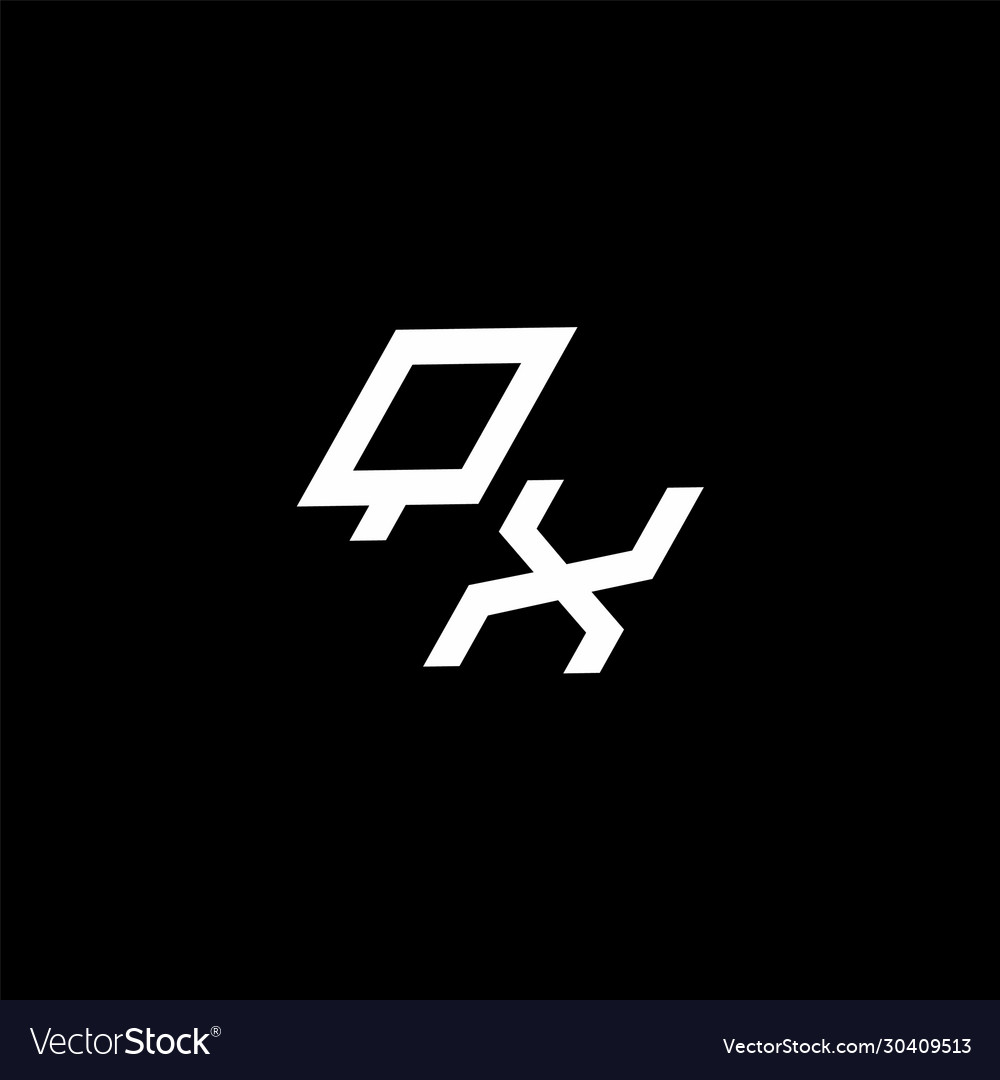 Qx logo monogram with up to down style modern Vector Image
