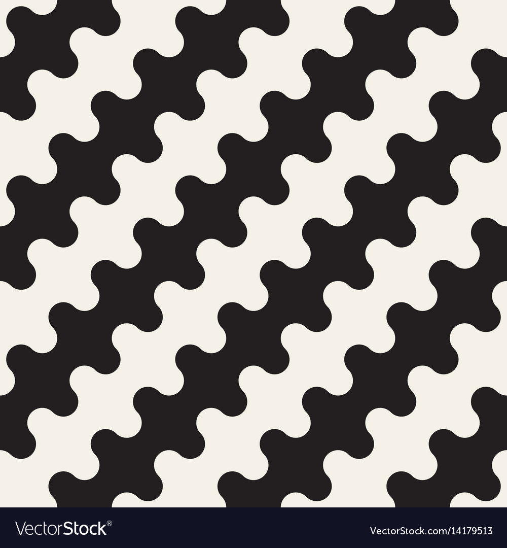 Seamless wavy lines pattern repeating Royalty Free Vector