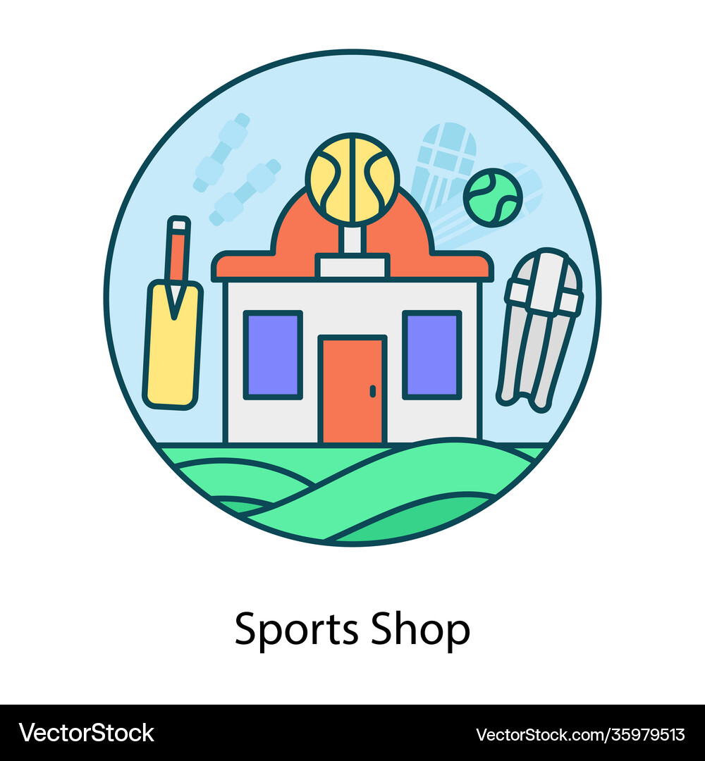 Sports shop Royalty Free Vector Image - VectorStock