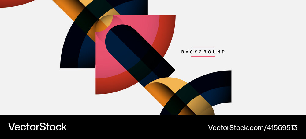 Trendy shapes color minimal design composition Vector Image