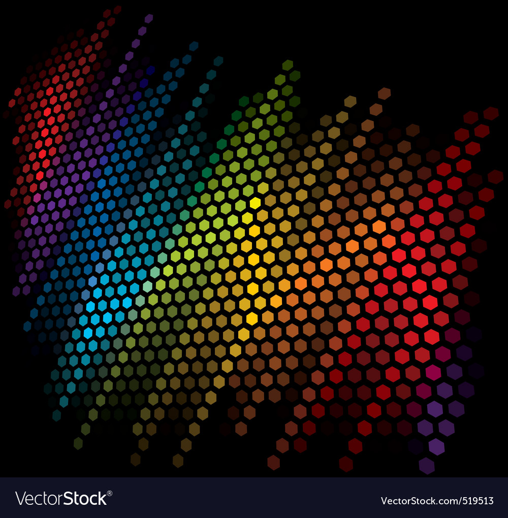 Vector color scale equalizer on black background Vector Image