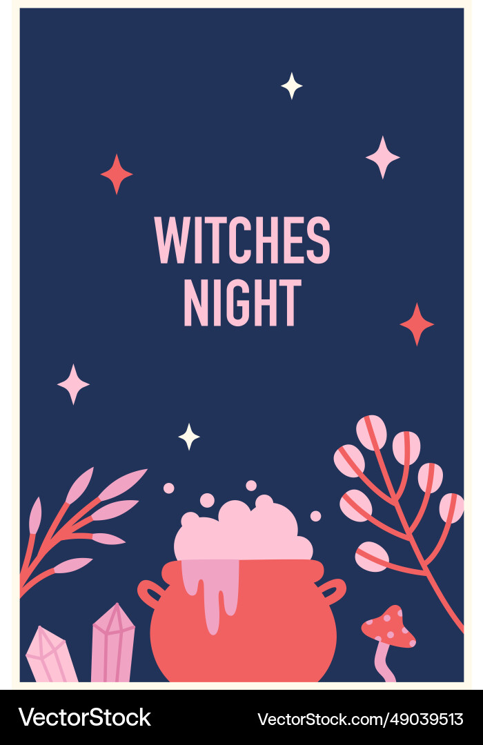 Witches night halloween Royalty Free Vector Image