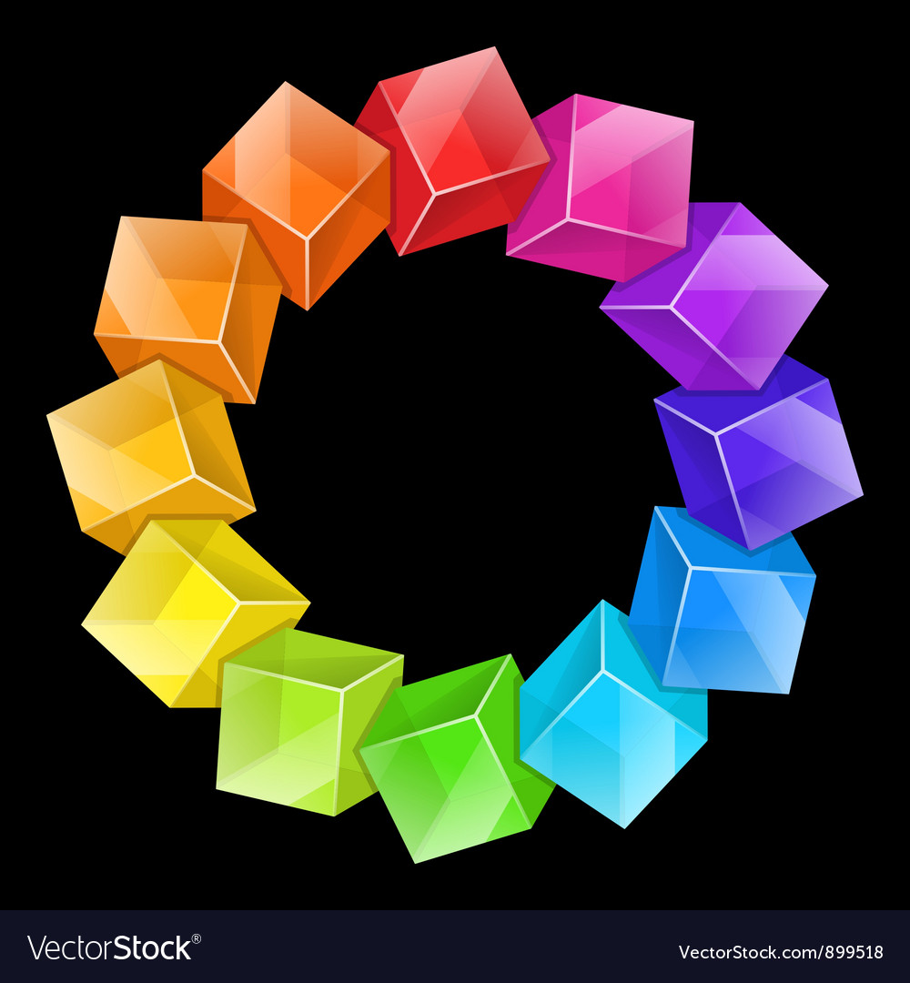 Abstract cubes frame Royalty Free Vector Image