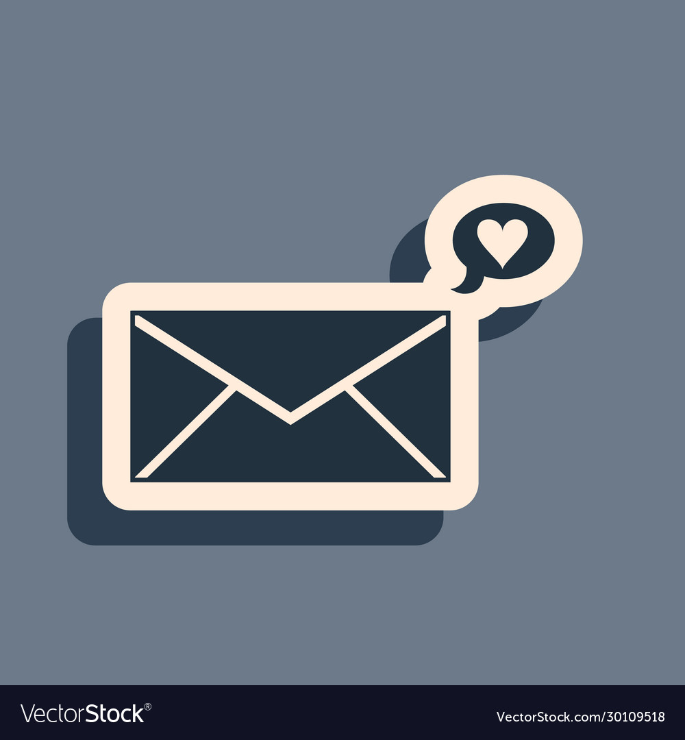 Black envelope with valentine heart icon isolated Vector Image Black envelope with valentine heart icon isolated Vector Image