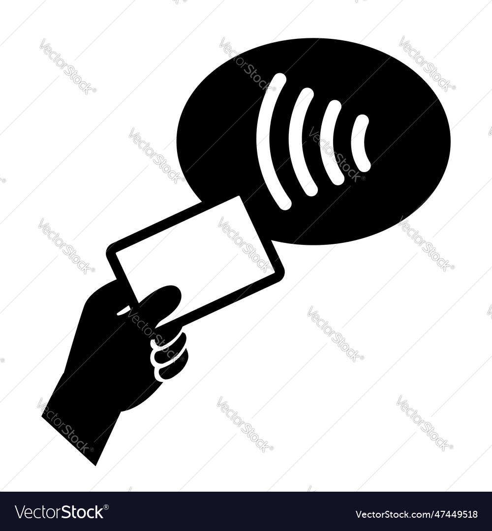 Contactless card payment system pos nsf Royalty Free Vector