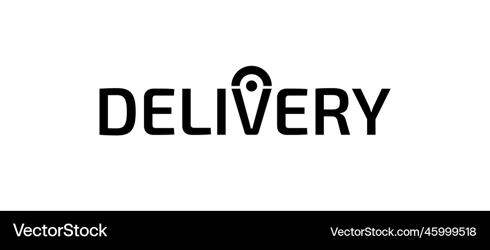 Delivery logo lettering isolated on white Vector Image