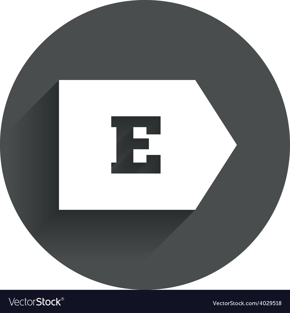 Energy efficiency class e consumption Royalty Free Vector