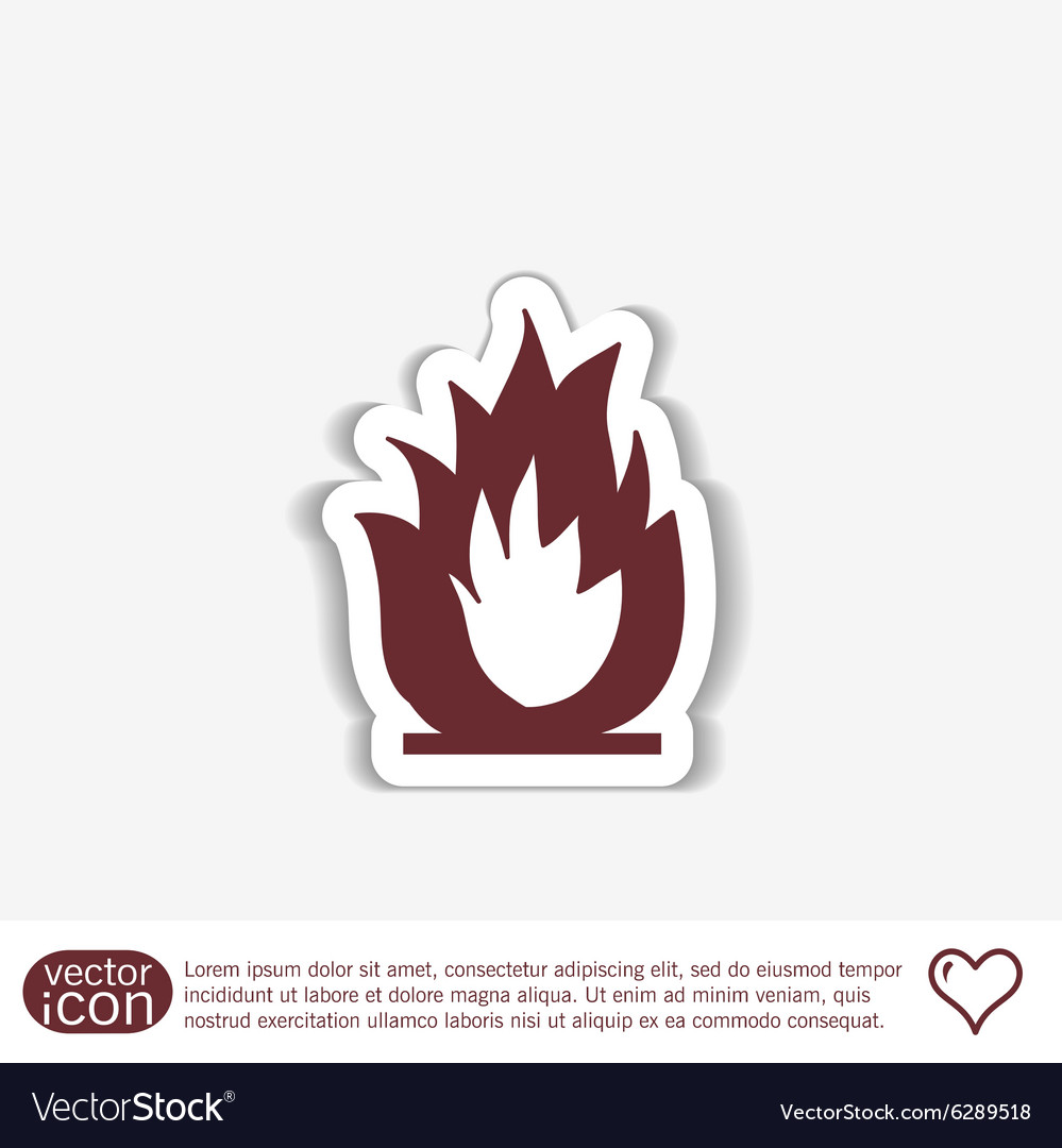 Fire sign Royalty Free Vector Image - VectorStock