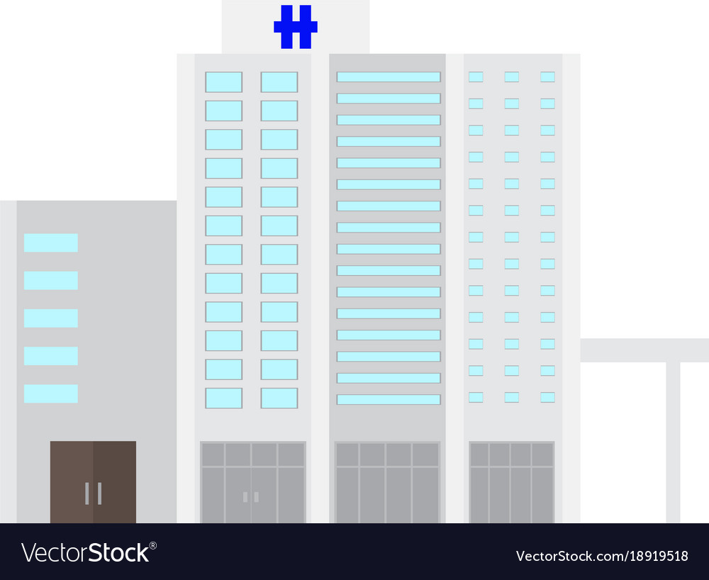 Isolated hospital building Royalty Free Vector Image