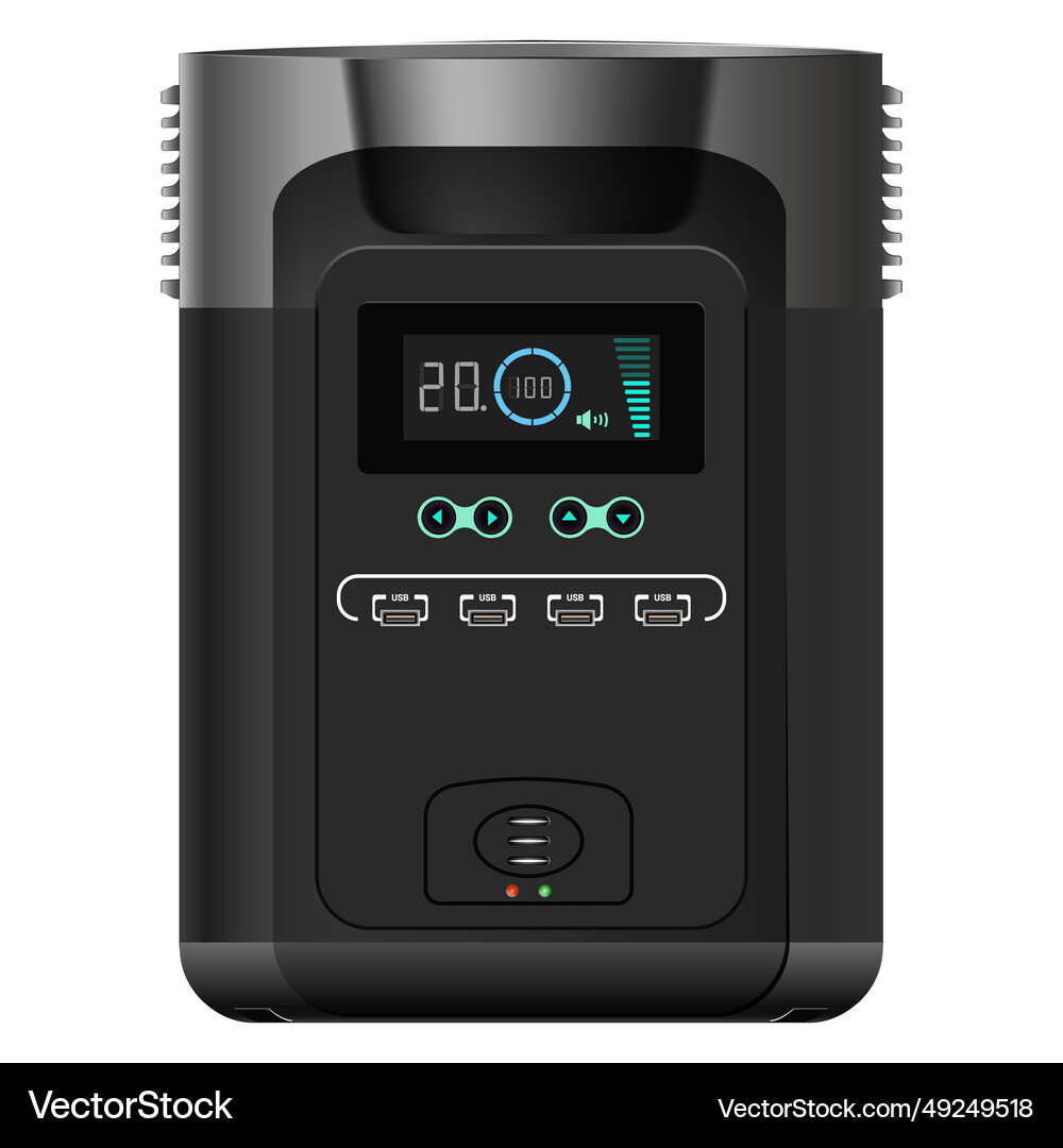 Power bank isolated on white realistic Royalty Free Vector