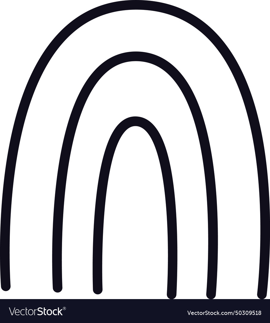 Rainbow outline pattern Royalty Free Vector Image