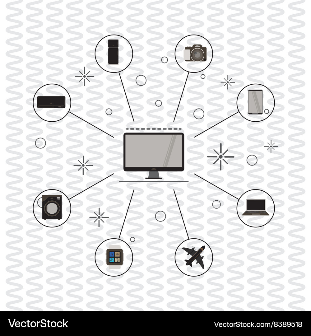 Set of technology icons design Royalty Free Vector Image