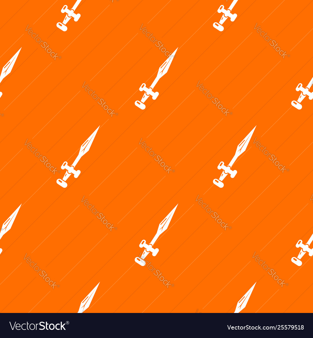 Sword pattern orange Royalty Free Vector Image