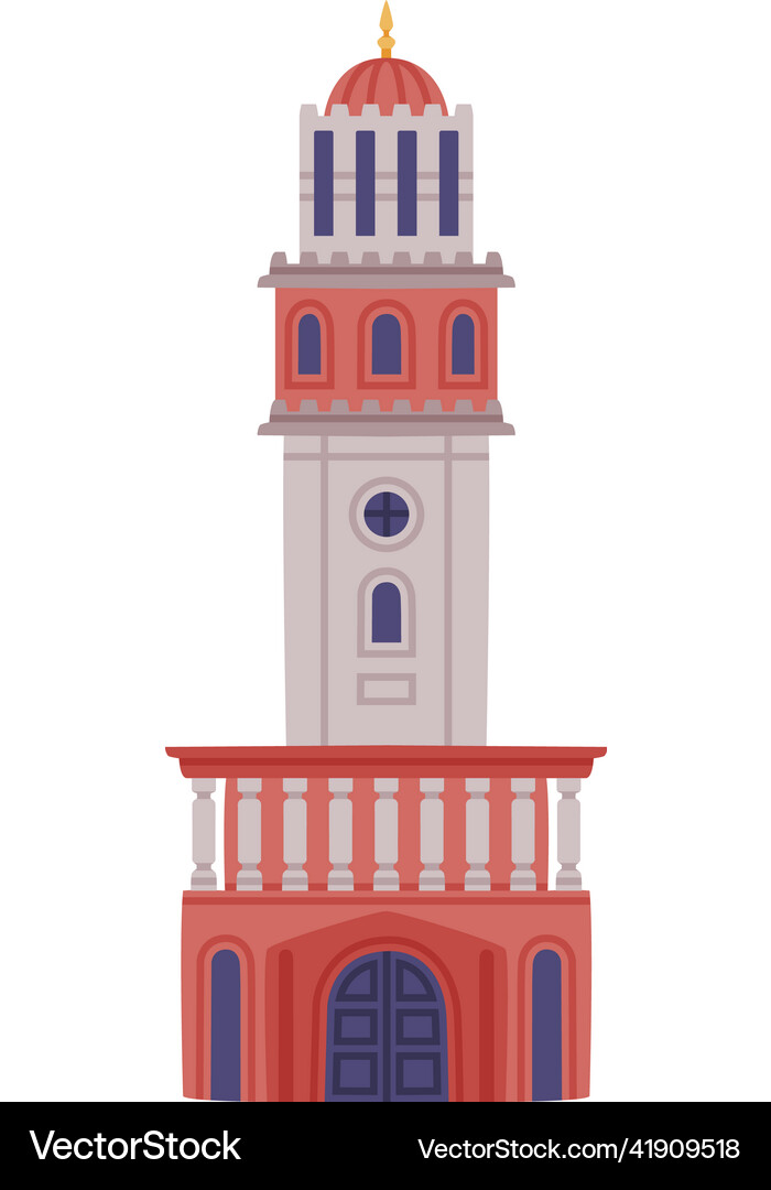 Tall stone tower as turkey building Royalty Free Vector