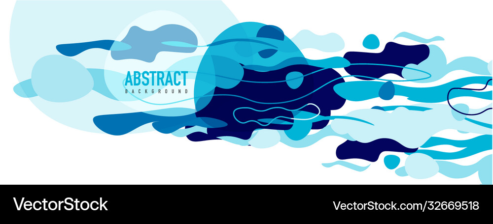 Trendy liquid style shapes abstract design Vector Image