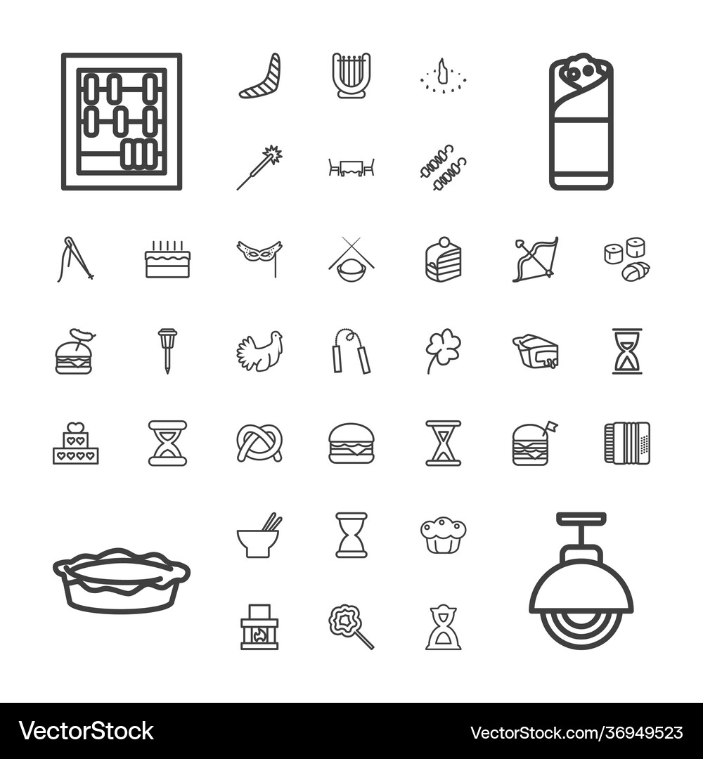37 traditional icons Royalty Free Vector Image