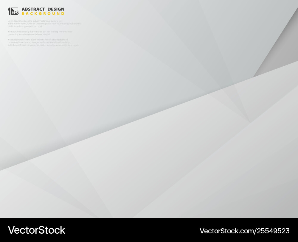 Abstract gradient gray and white color paper cut Vector Image