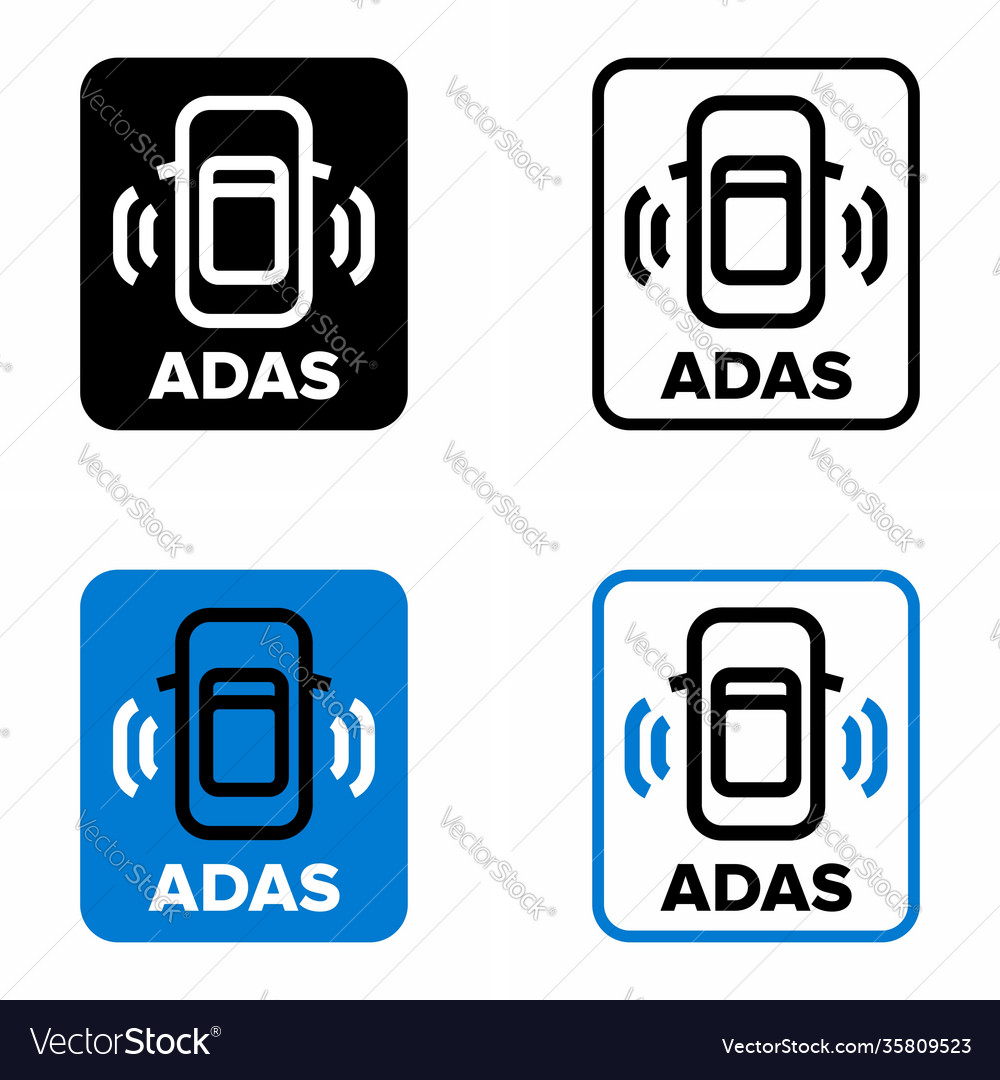 Advanced driver-assistance systems information Vector Image Advanced driver-assistance systems information Vector Image