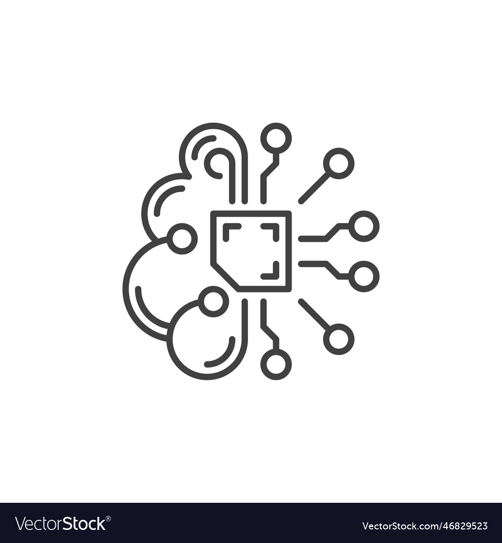 Ai digital brain artificial intelligence concept Vector Image Ai digital brain artificial intelligence concept Vector Image
