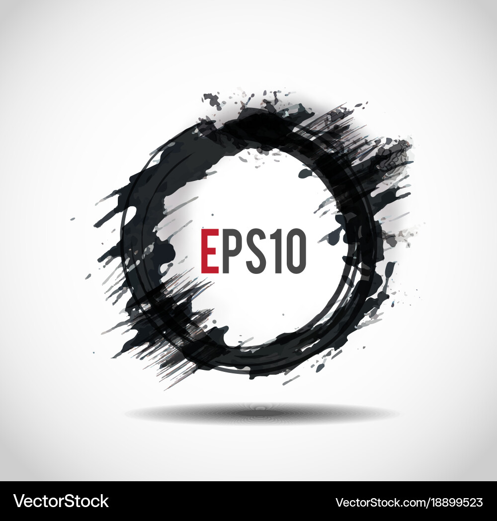 Black grunge circle with place for your text Vector Image