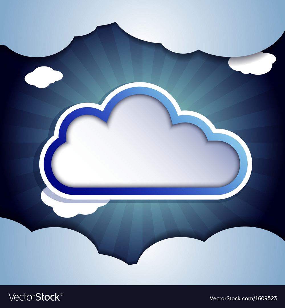 Cloud background Royalty Free Vector Image - VectorStock